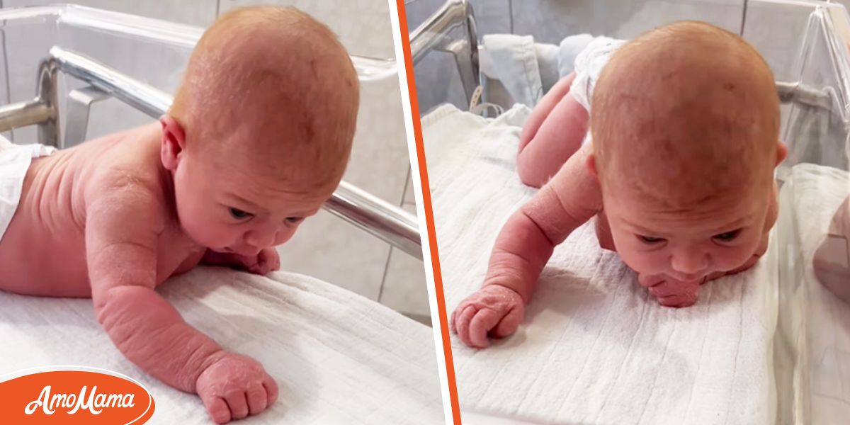 "Ist das normal?": Mama staunt, als ihr 3 Tage altes Baby den Kopf hebt ...